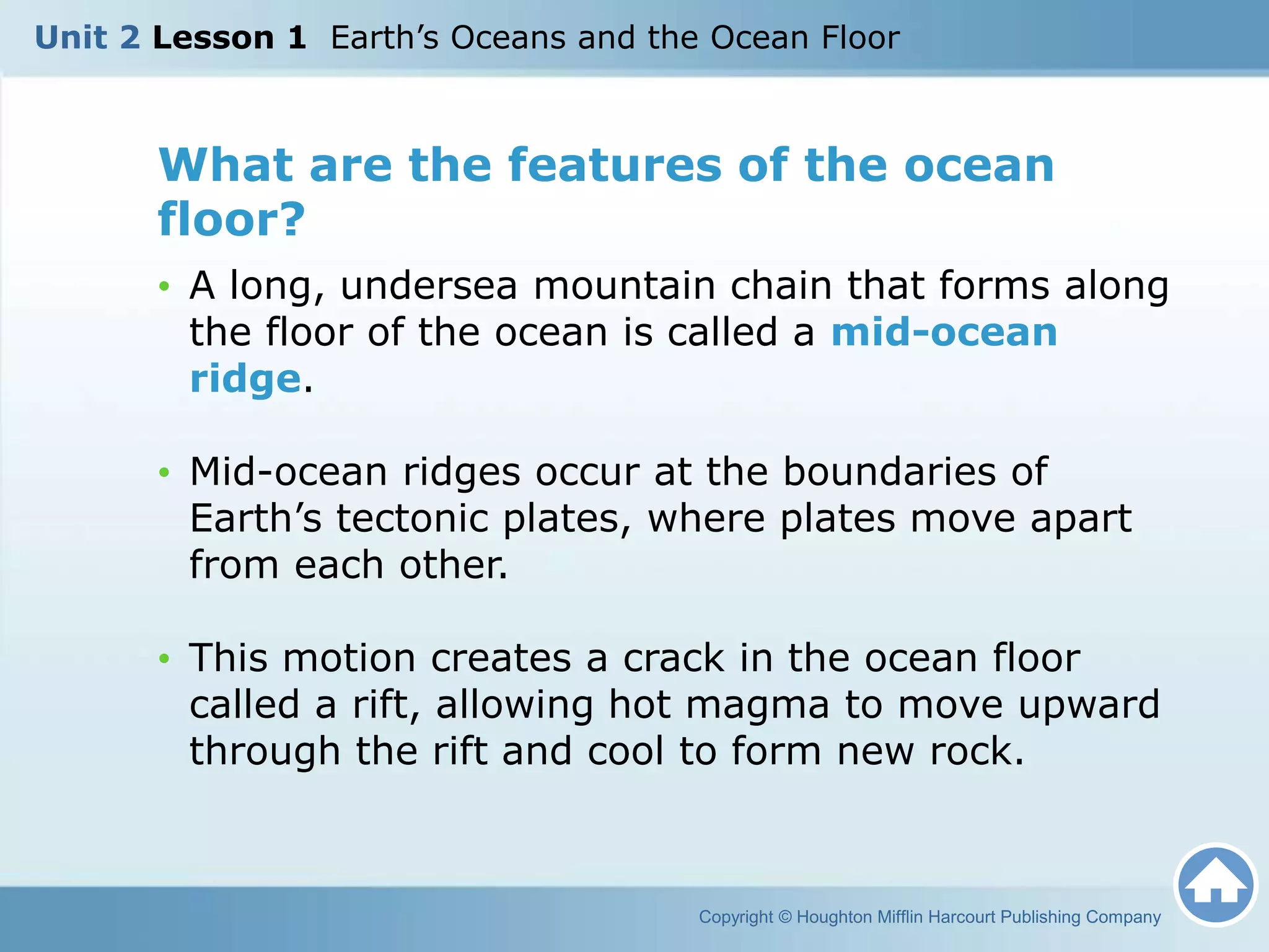 Lesson 1 earths oceans and the ocean floor | PPTX