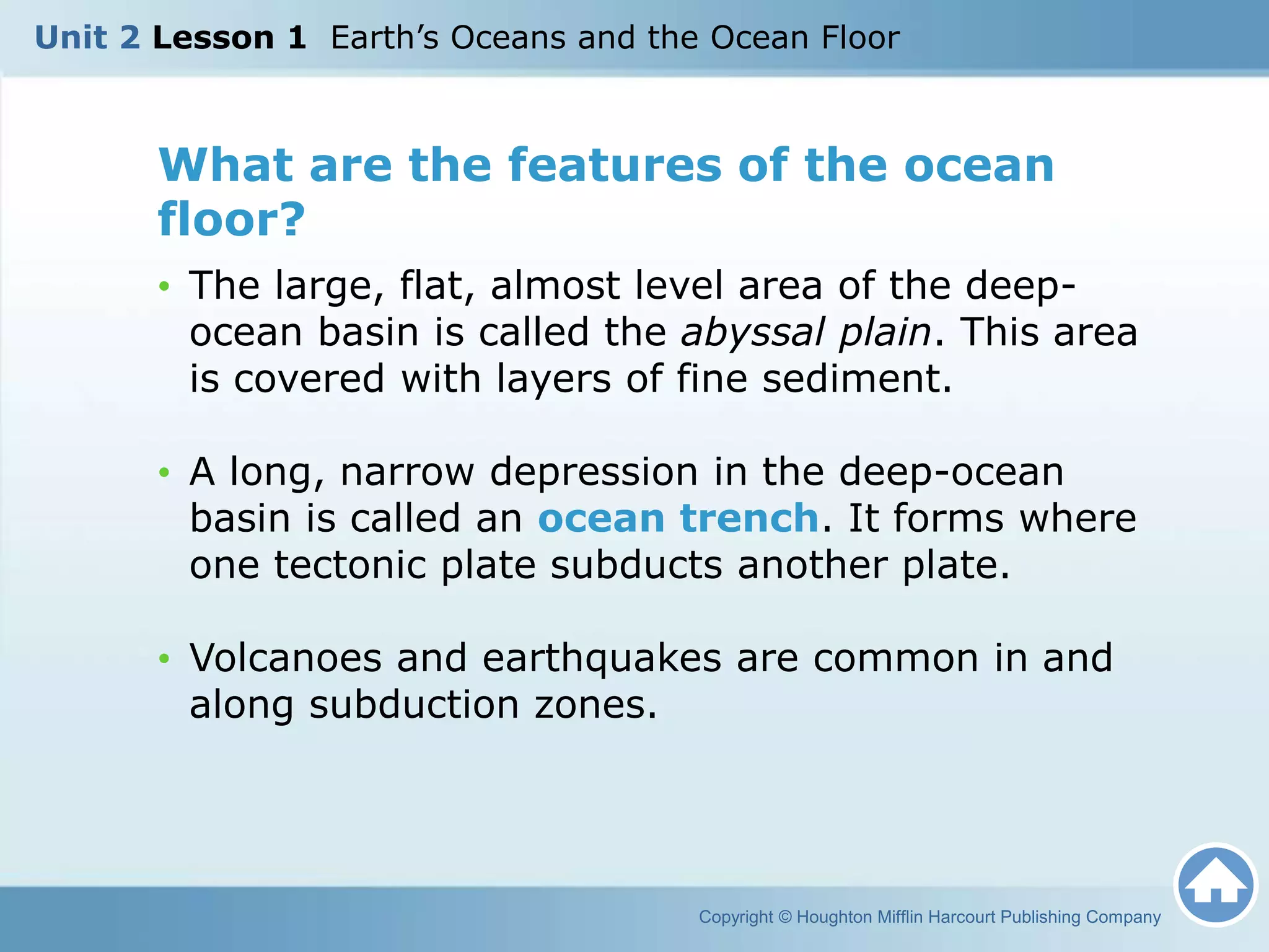 Lesson 1 earths oceans and the ocean floor | PPTX