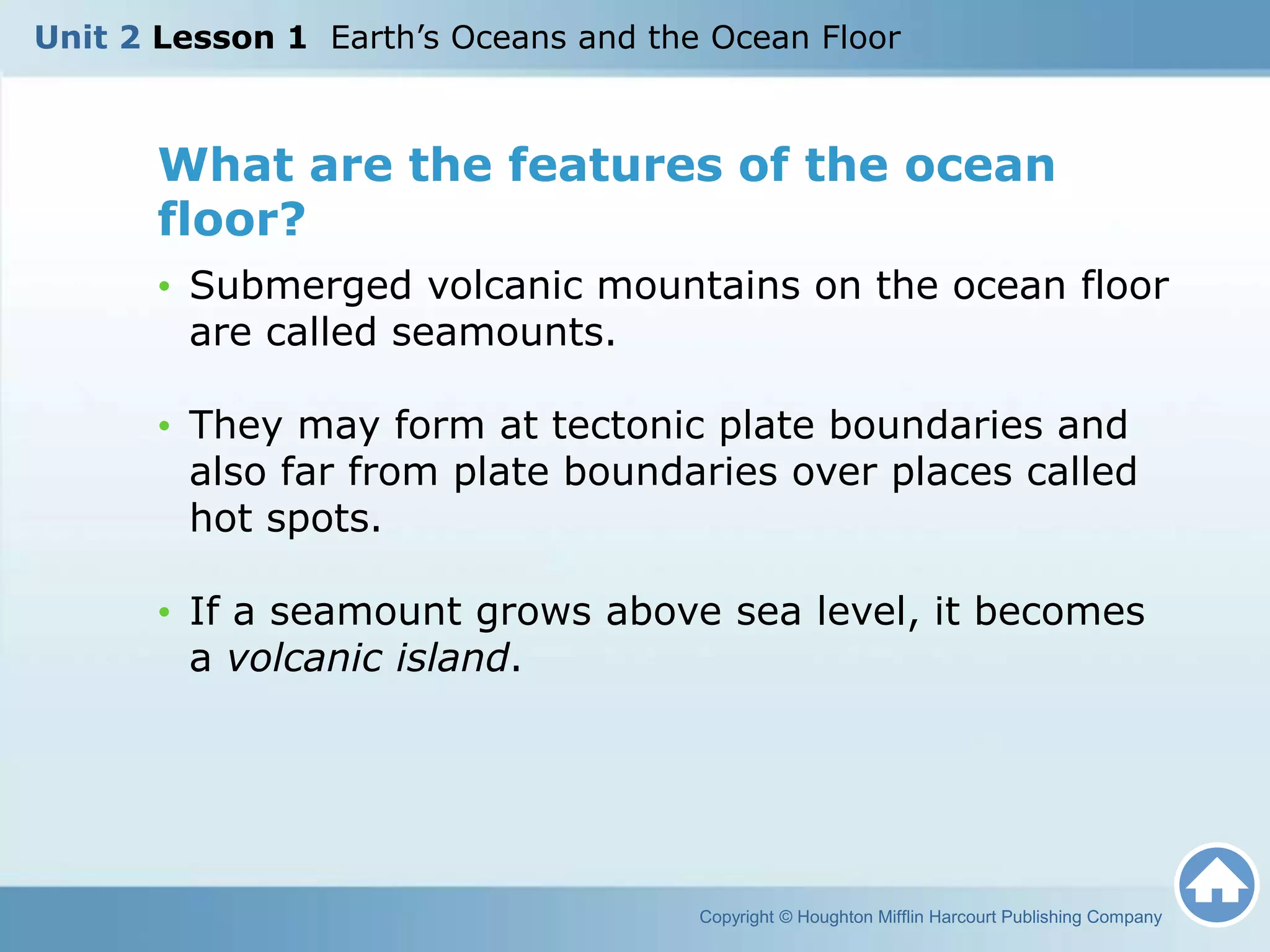 Lesson 1 earths oceans and the ocean floor | PPTX