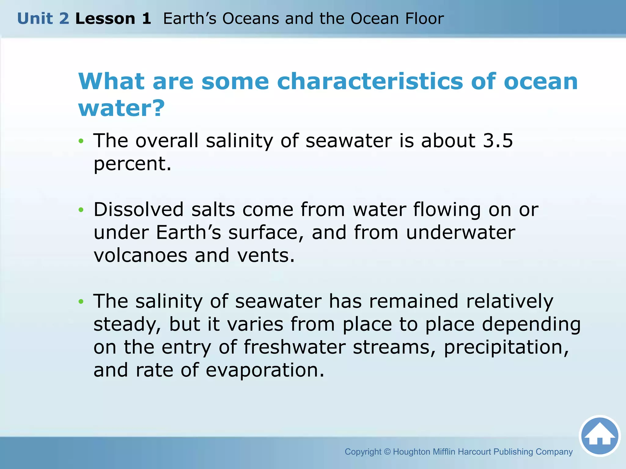 Lesson 1 earths oceans and the ocean floor | PPTX