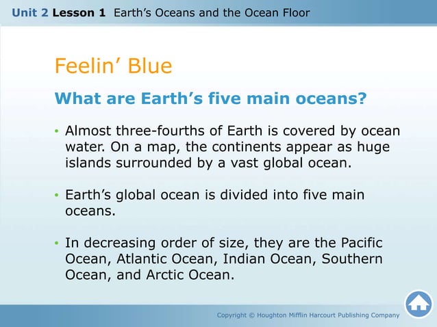 Lesson 1 earths oceans and the ocean floor | PPTX
