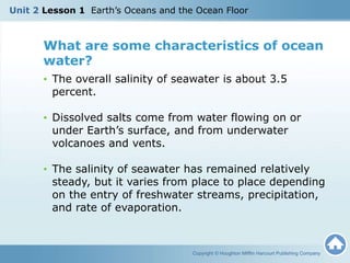 Lesson 1 earths oceans and the ocean floor | PPTX