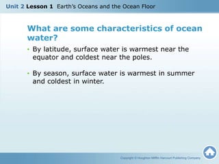 Lesson 1 earths oceans and the ocean floor | PPTX