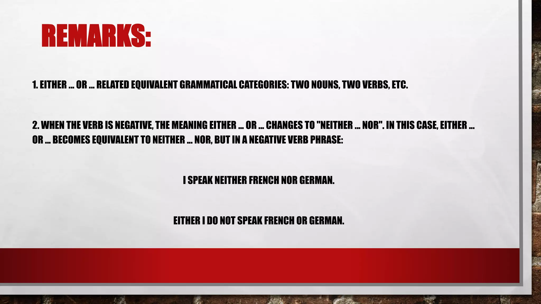 Lesson 1 either, neither, or,too, both | PDF