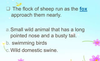 Lesson 1 elements of a fable | PPTX