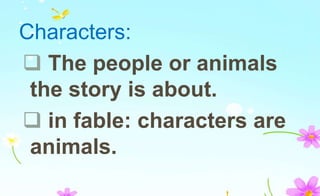 Lesson 1 elements of a fable | PPTX