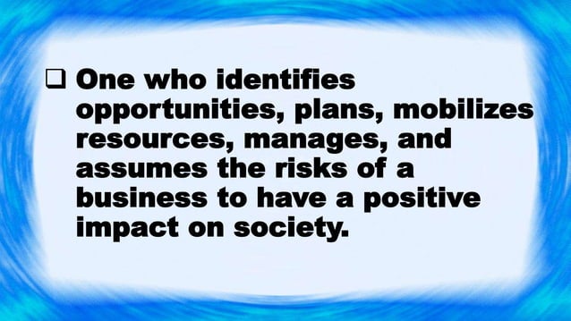 Lesson 1- Reassessing Personal Entreneurial Competencies | PPTX