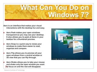Lesson 1 Exploring Windows 7 | PPTX | Operating Systems | Computer ...