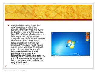 Lesson 1 Exploring Windows 7 | PPTX | Operating Systems | Computer ...