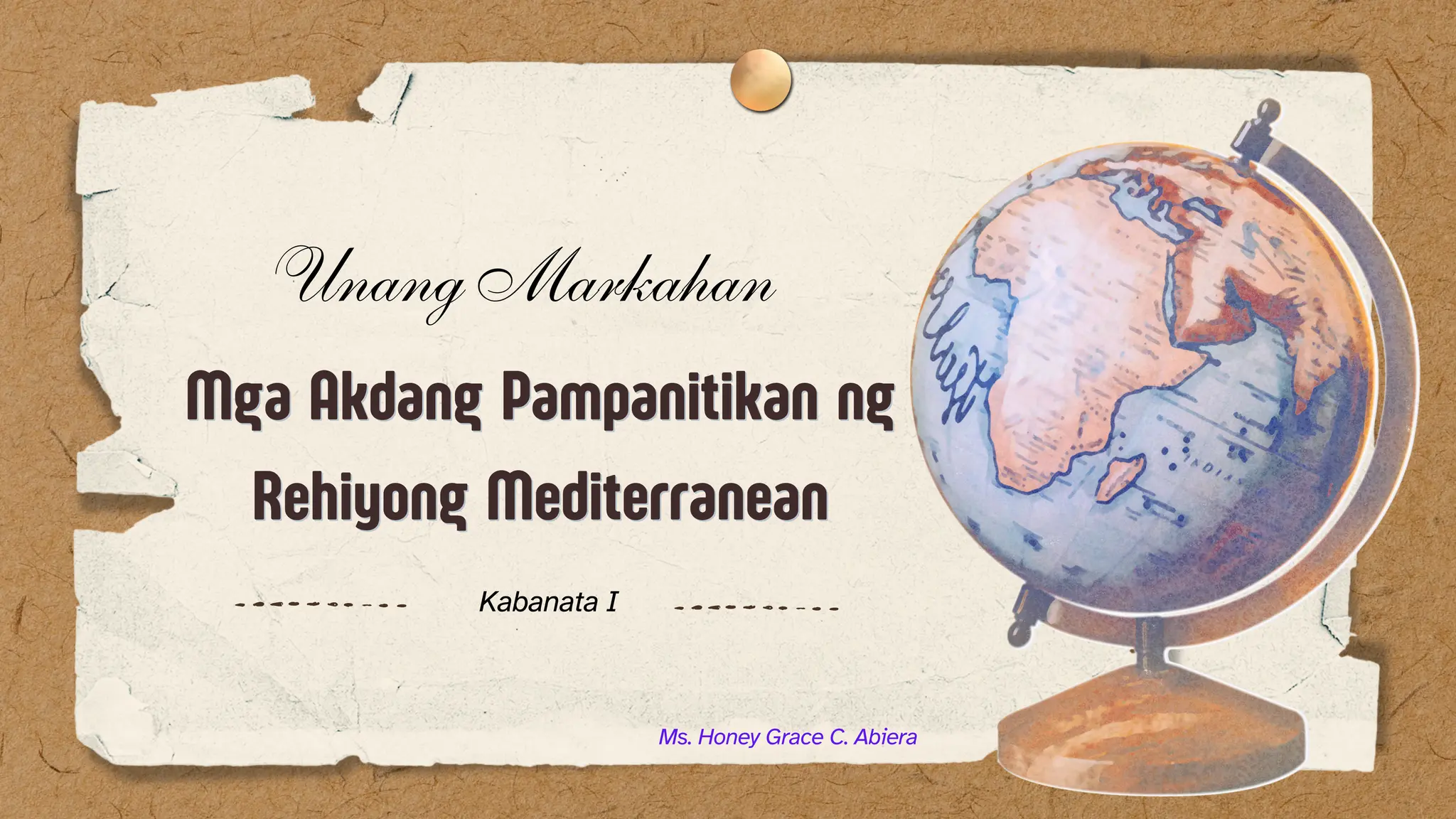 Mga Akdang Pampanitikan ng Rehiyong Mediterranean | PDF