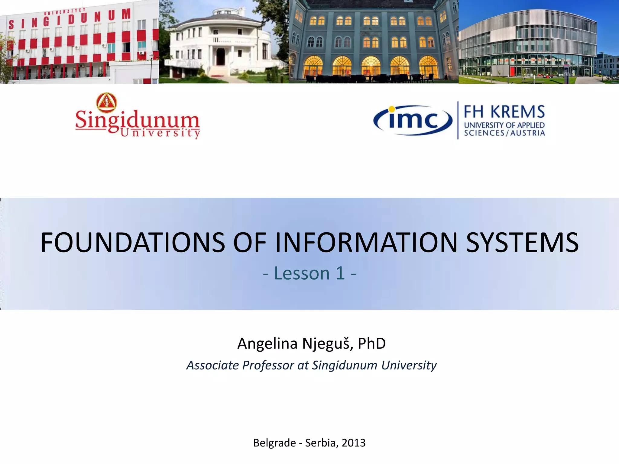 Lesson 1: Foundations of Information Systems | PDF