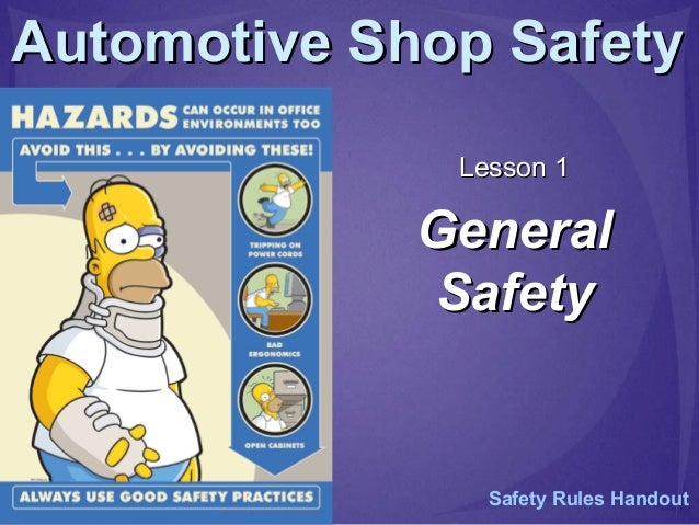 Lesson 1 general safety
