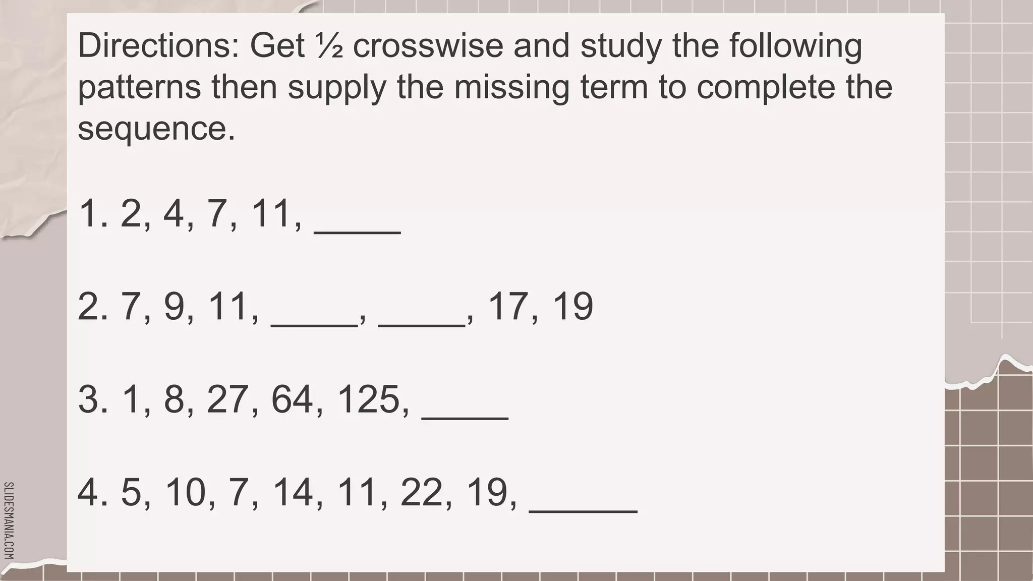 Lesson 1 - Generating Patterns - Sequence.pptx
