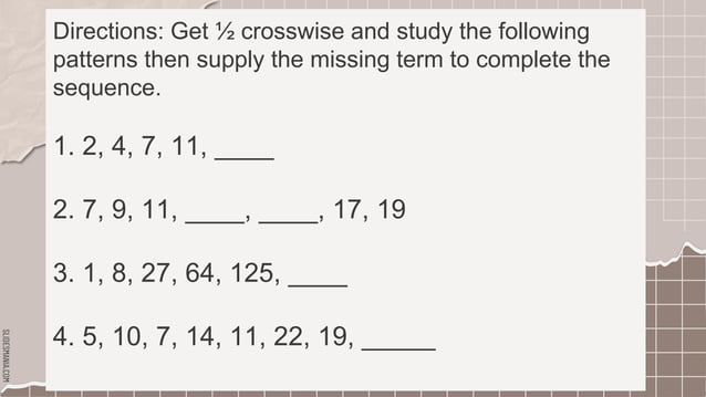 Lesson 1 - Generating Patterns - Sequence.pptx