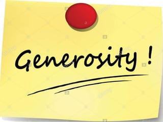 Lesson 1 generosity | PPTX
