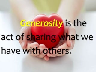 Lesson 1 generosity | PPTX