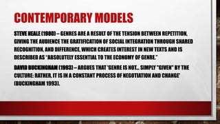 Genre Theory for G321 AS Media Coursework | PPT