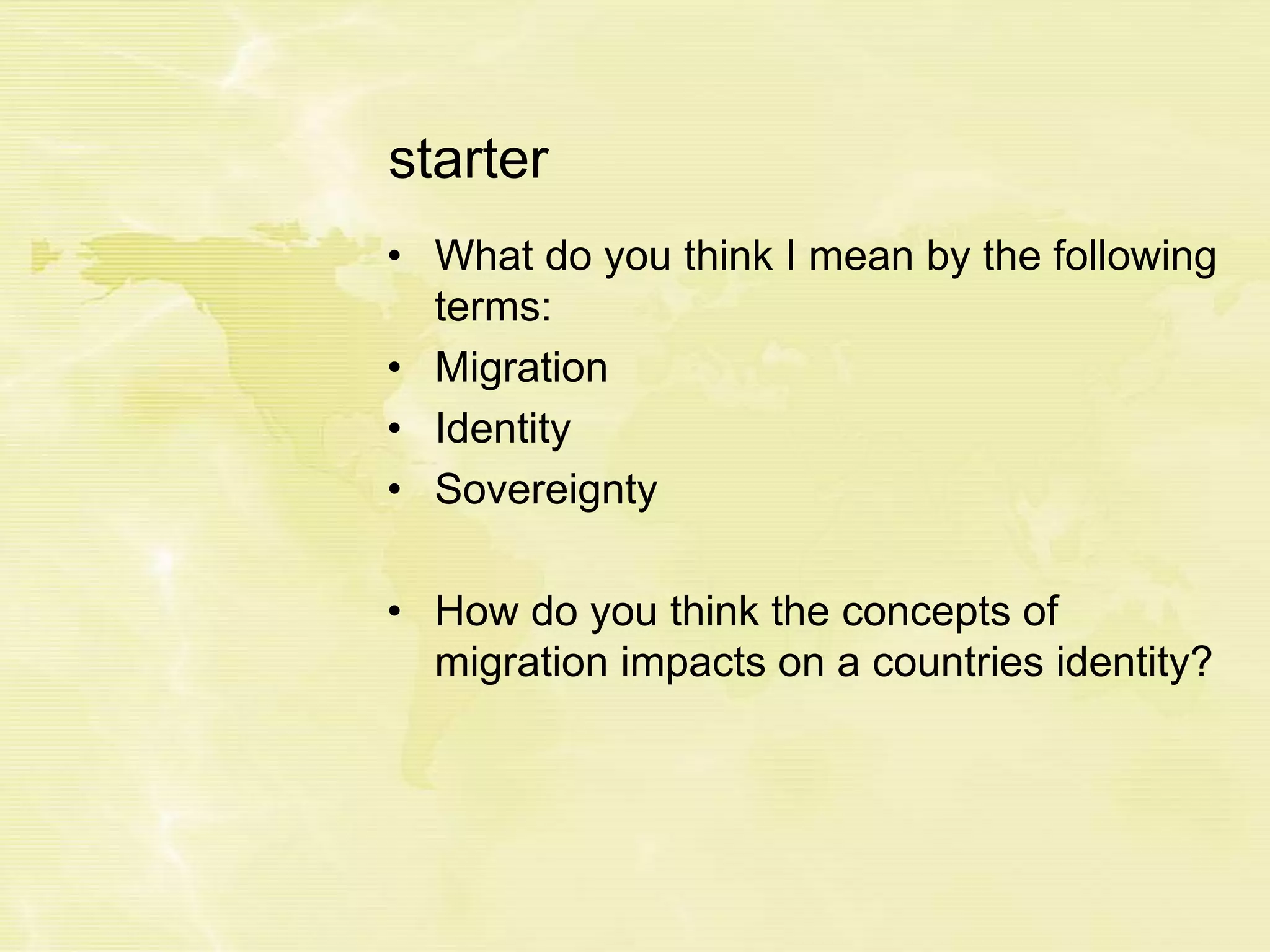 Lesson 1 globalisation and the increase in migration | PPTX