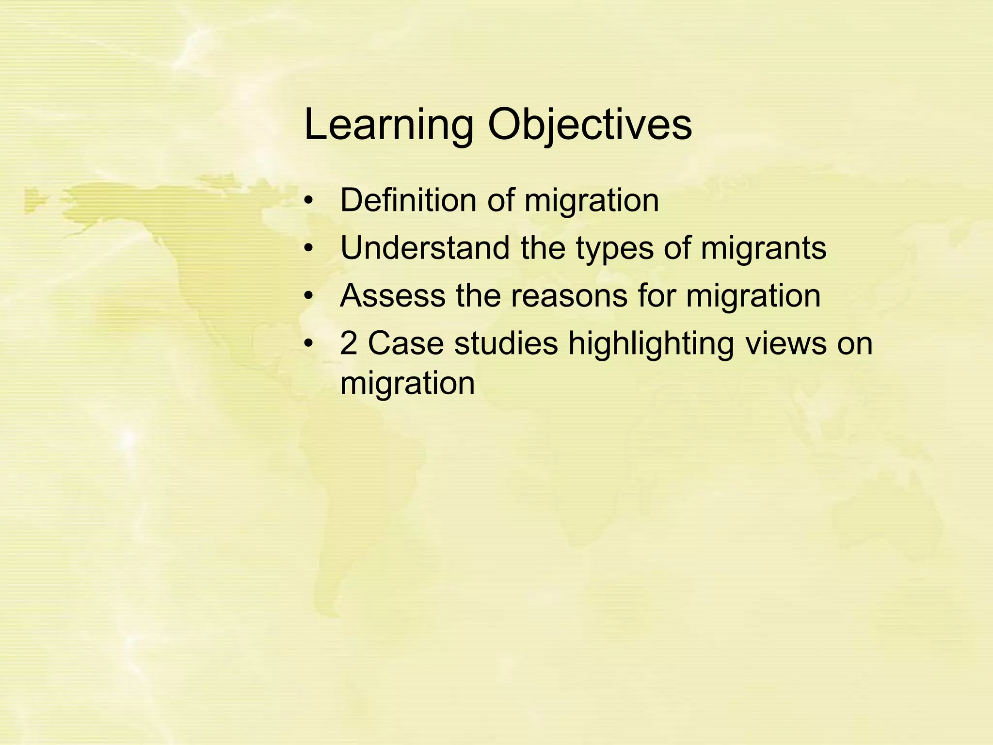 Lesson 1 globalisation and the increase in migration | PPTX
