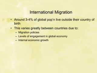 Lesson 1 globalisation and the increase in migration | PPTX