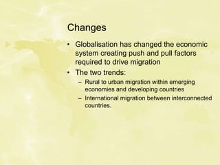 Lesson 1 globalisation and the increase in migration | PPTX