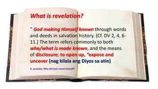 Lesson 1 god reveals himself in the sacred scriptures | PPTX