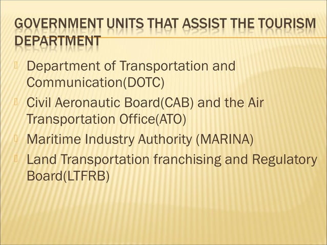 MS.TLE Lesson 1 DOT government sectors | PPT | Scuba Diving | Extreme ...