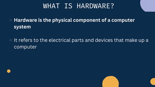 ICT - LESSON 1: Computer Hardware concept | PDF