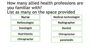 Lesson 1- health.pptx Discusses the components and steps in making a ...
