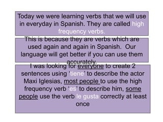 Lesson 1. high frequency verbs in 3rd person | PPT