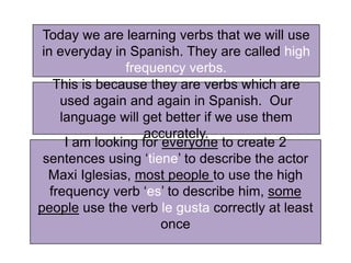 Lesson 1. high frequency verbs in 3rd person | PPT