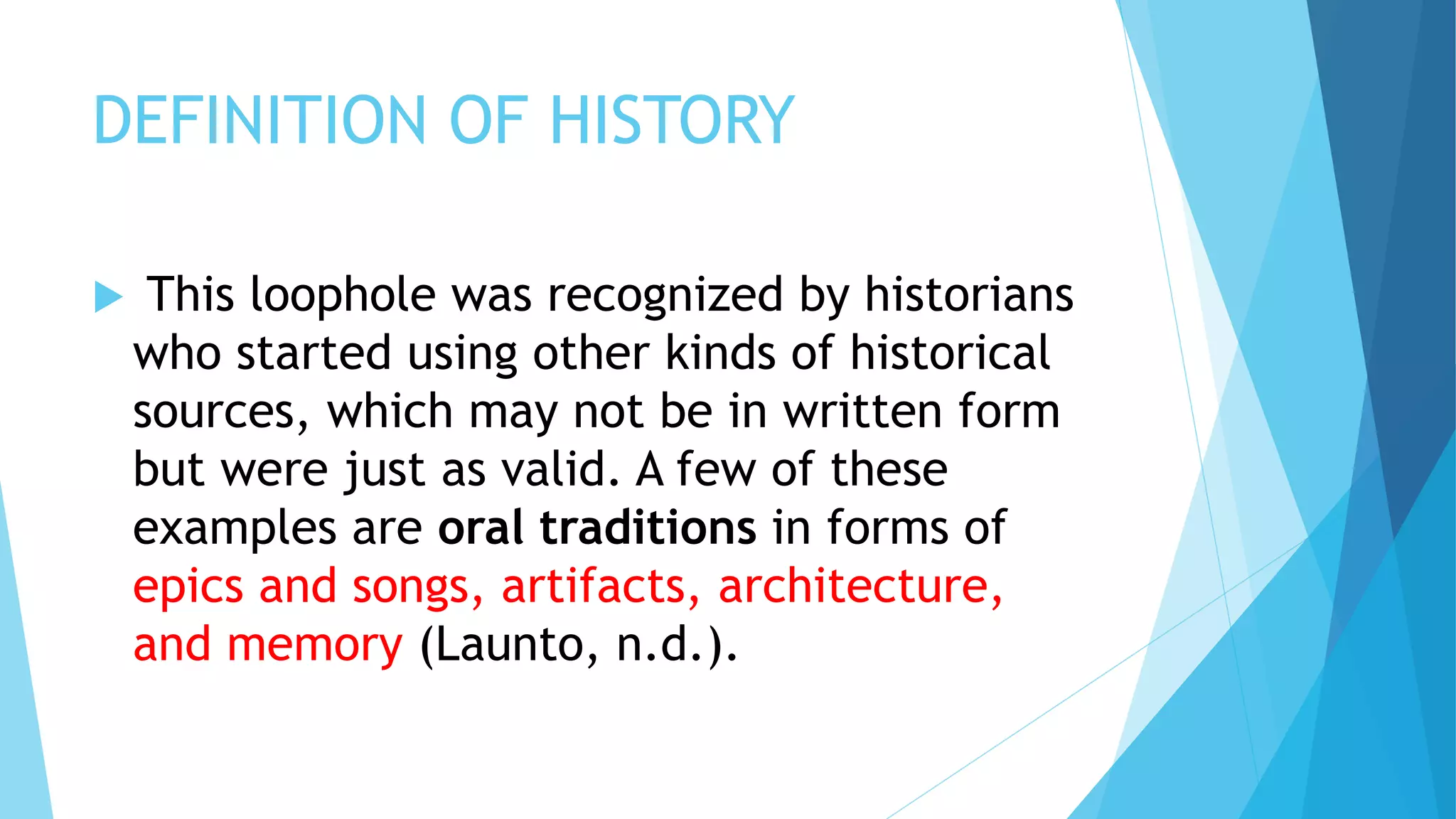 Lesson 1 - History - Definition, Issues and Methodology.pptx