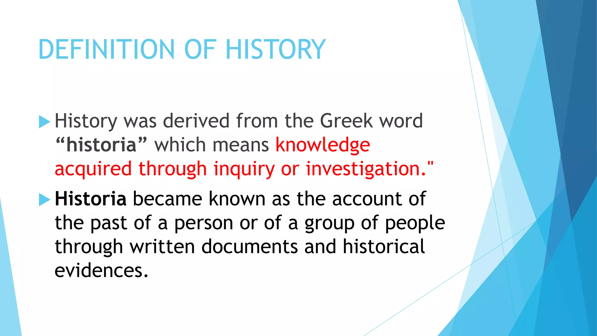 Lesson 1 - History - Definition, Issues and Methodology.pptx