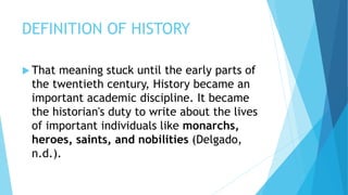 Lesson 1 - History - Definition, Issues and Methodology.pptx