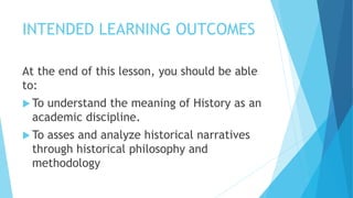 Lesson 1 - History - Definition, Issues and Methodology.pptx