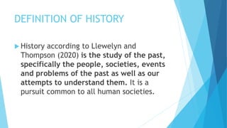 Lesson 1 - History - Definition, Issues and Methodology.pptx