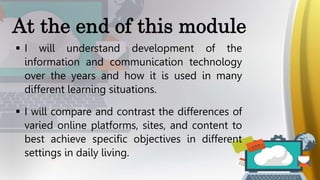 LESSON 1- History_Evolution of ICT .pptx | Computing | Technology ...