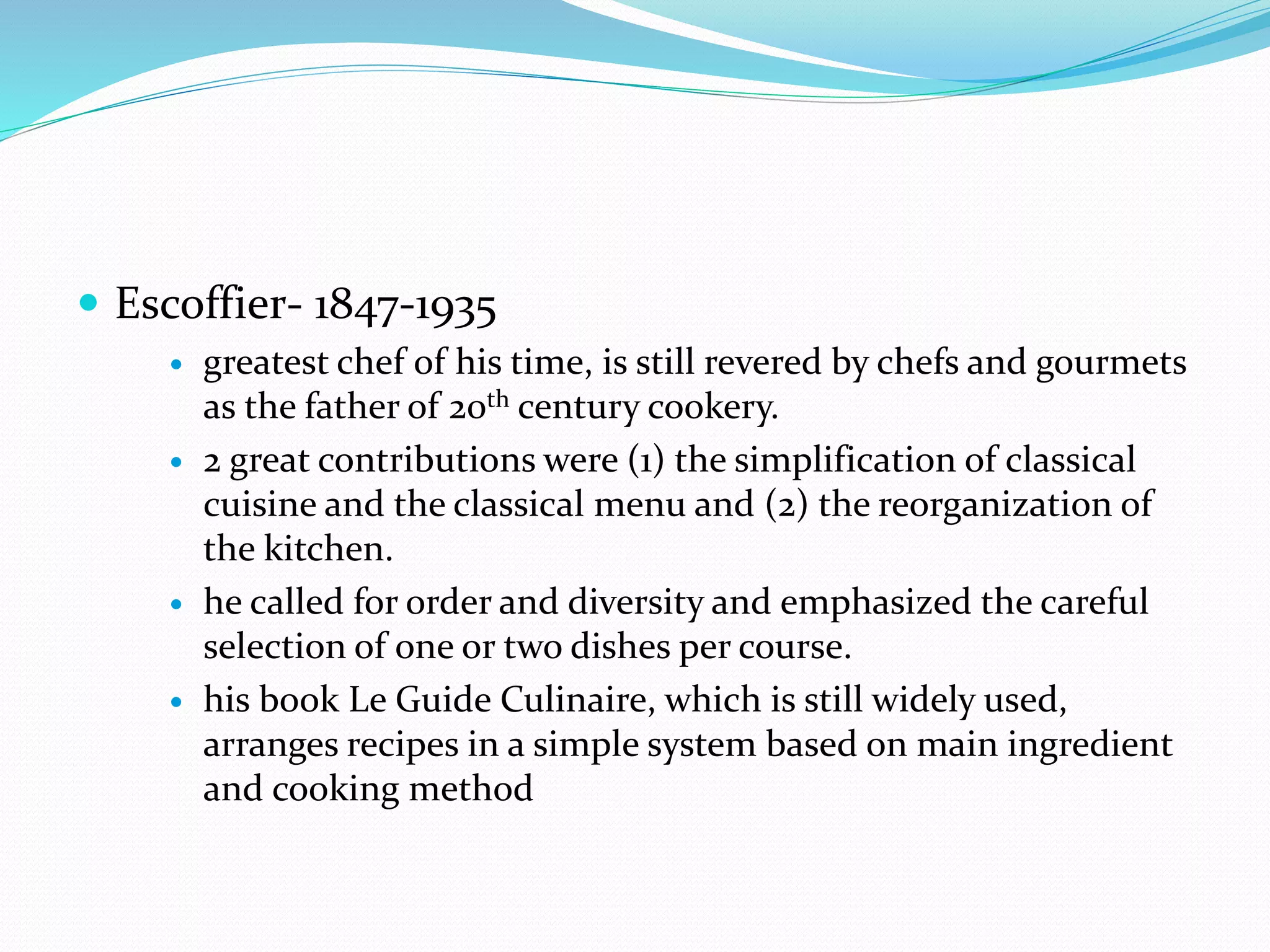 Lesson 1 history of modern food service | PPTX