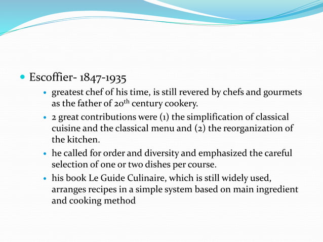 Lesson 1 history of modern food service | PPTX