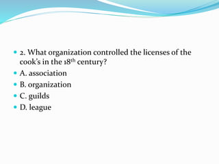 Lesson 1 history of modern food service | PPTX