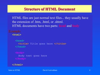 Lesson1 Intro to HTML | PPT