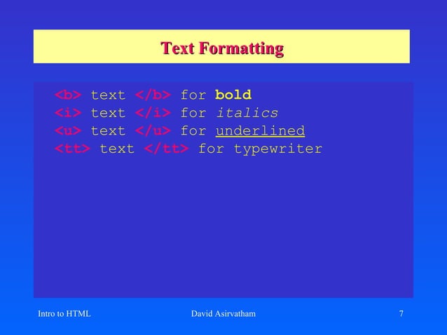 Lesson1 Intro to HTML | PPT