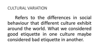 Lesson 1 human cultural variation, social differences, social | PPTX