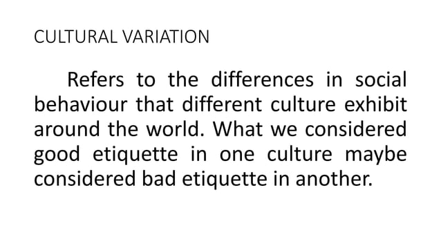 Lesson 1 human cultural variation, social differences, social | PPTX