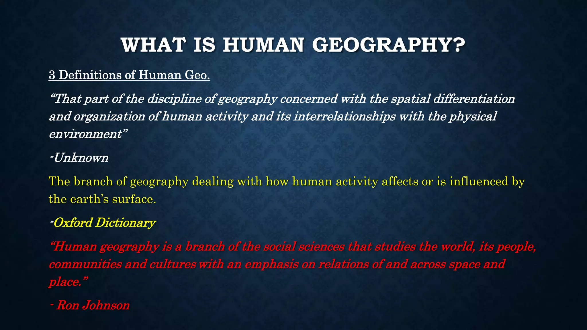 Lesson 1 human vs physical geo ppt | PPTX