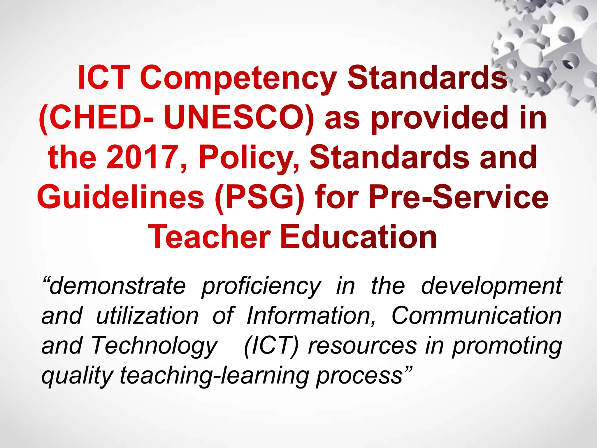 LESSON 1 - ICTcompetencystandardsforphilippinepre ...