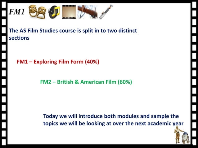 Lesson 1 0 Introduction to AS Film Studies | PPTX | Video Production ...
