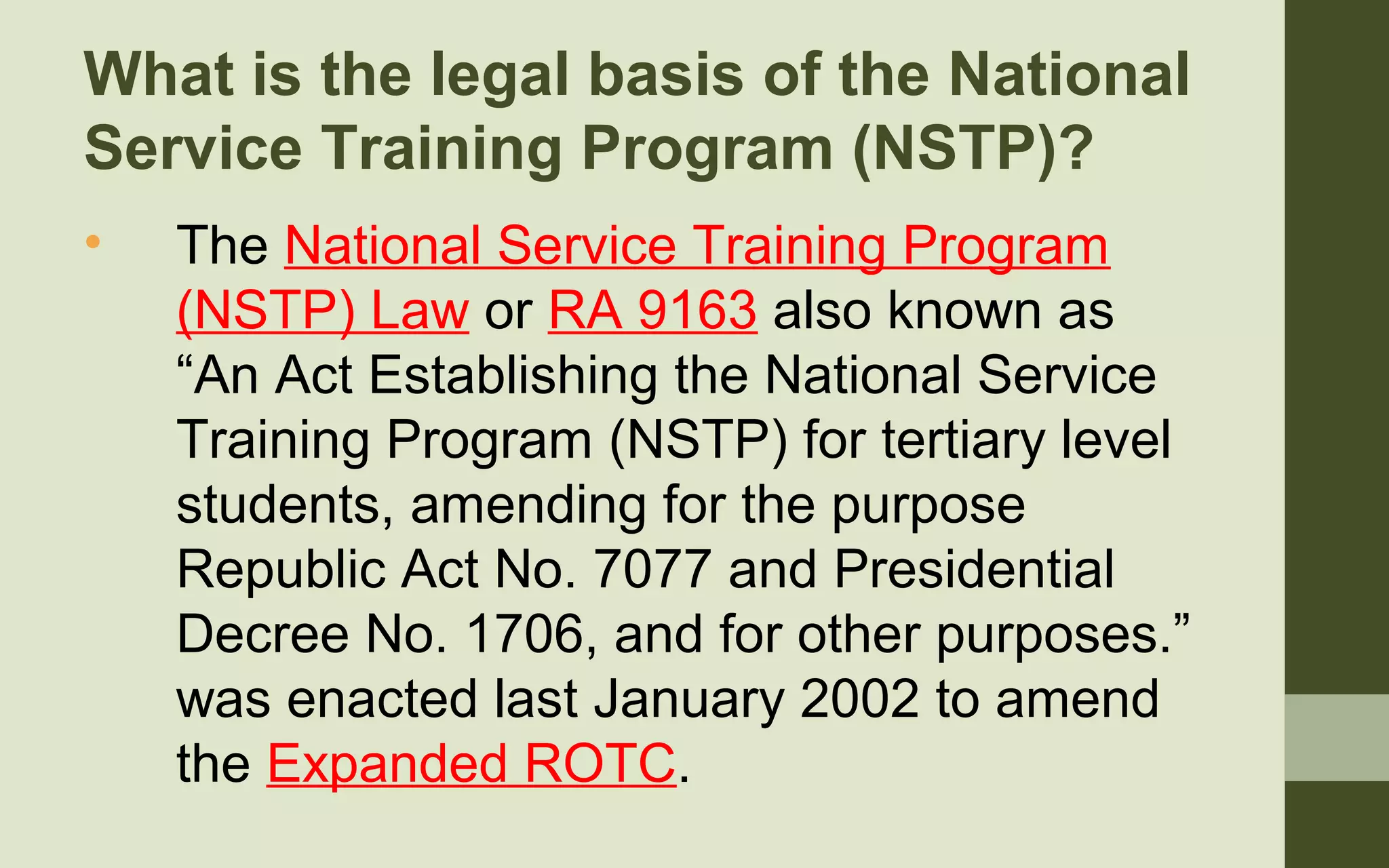 Lesson 1 intro. to nstp | PPT