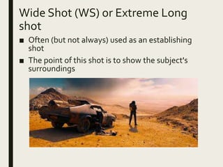 Film Studies. - Lesson 1 intro and camera shots | PPTX