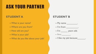 Introduce yourself (exercise) | PDF